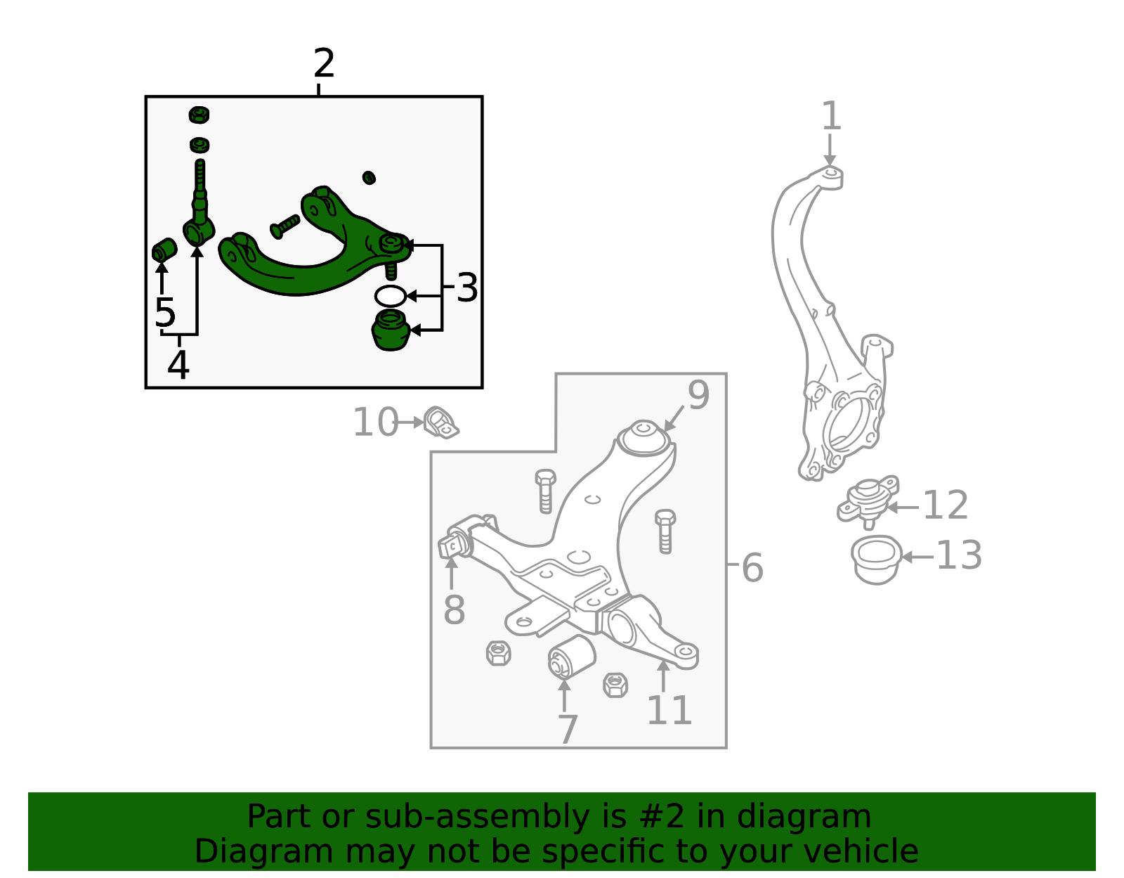 Hyundai - 54420-38000 - Upper Control Arm - 1998-2005 Hyundai | OEM ...