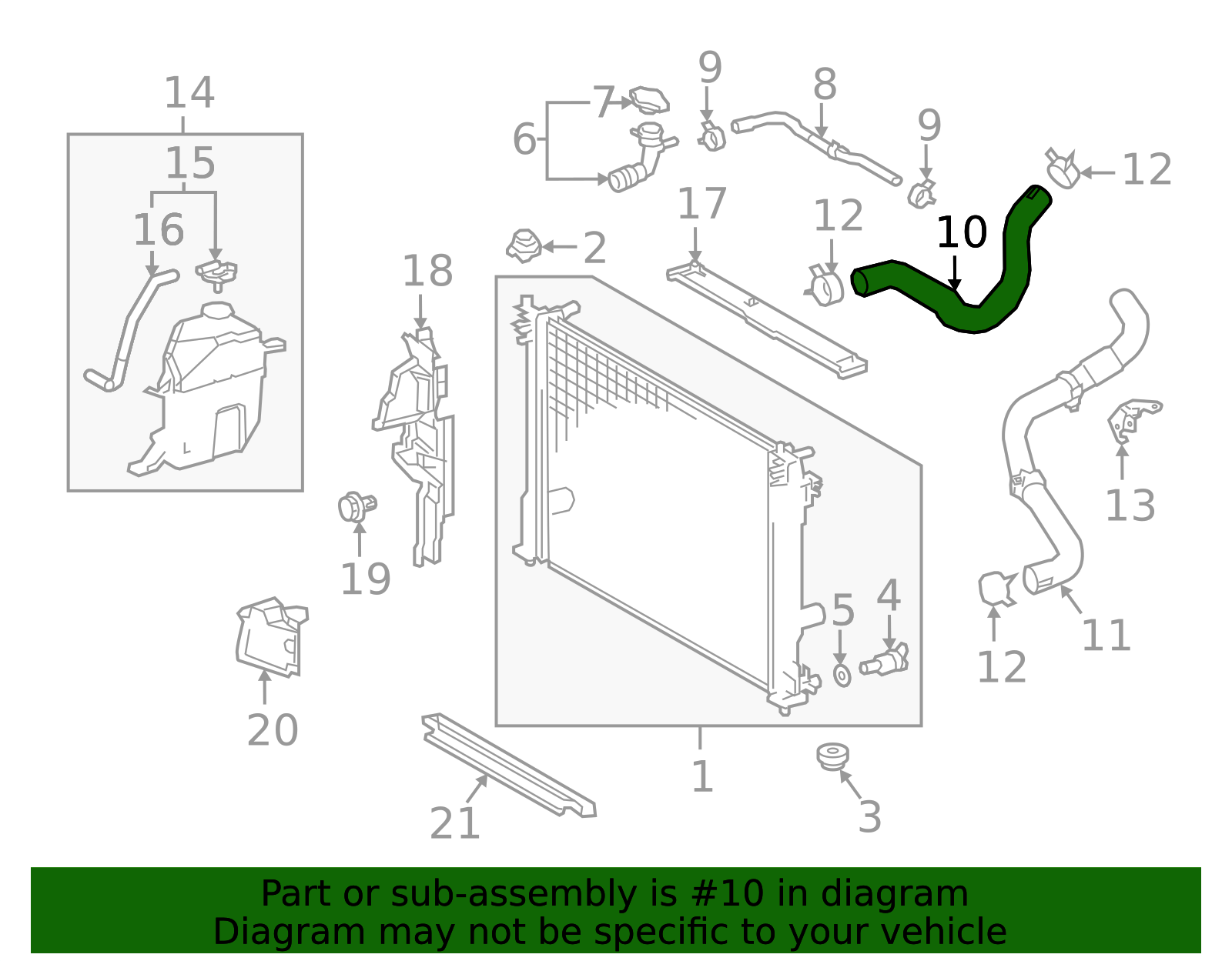 16572-F0010 - Radiator Hose 2018-2024 Toyota | Toyota San Diego Parts