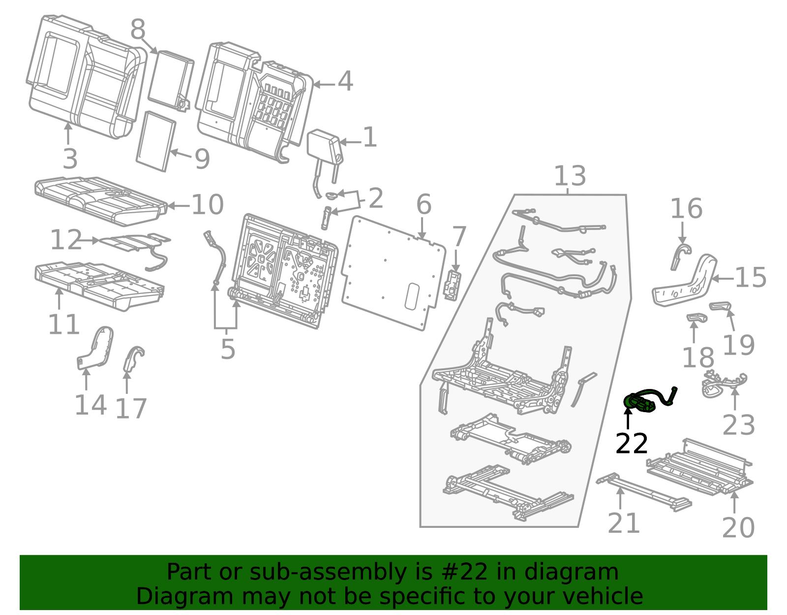 2021-2025 GM Seat Motor 85736391 | TascaParts.com