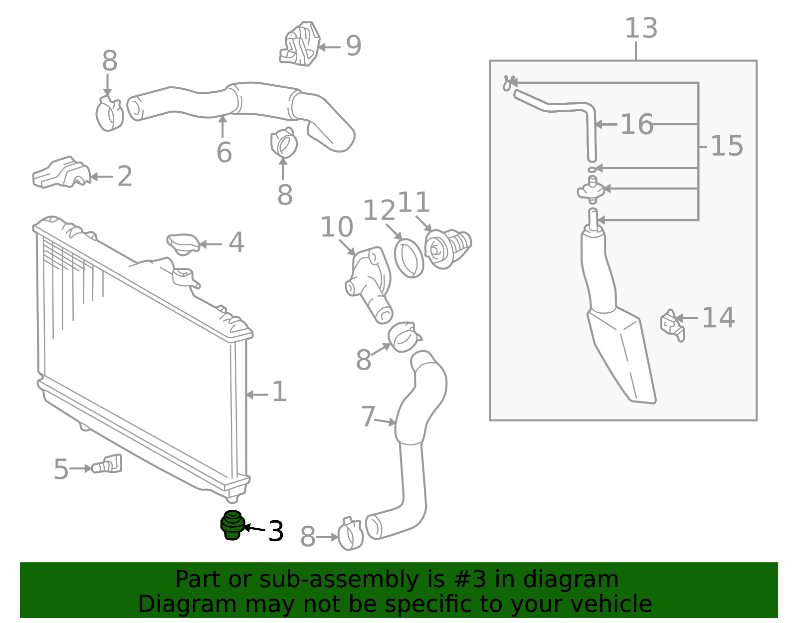 1998-2002 Toyota Corolla Radiator Assembly Lower Insulator 90916-04006 ...