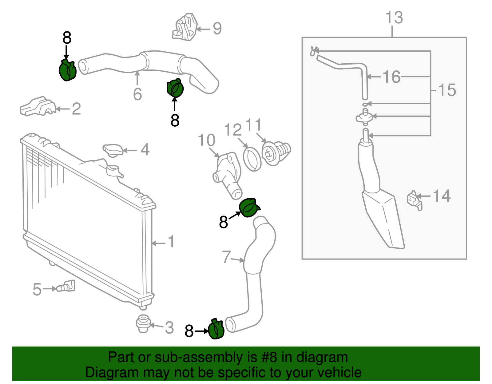 Genuine Toyota Hose Clamp part# 90467-34004 for 1990-2014 Toyota ...