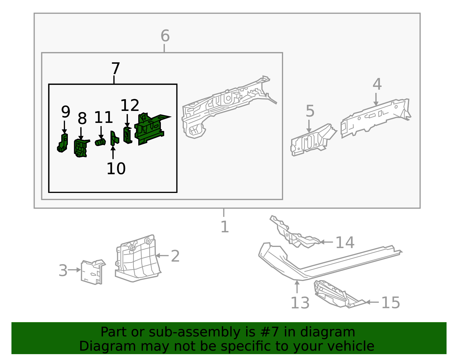 57013-33010 - High-Quality Frame Rail End for 2019-2022 Lexus ...