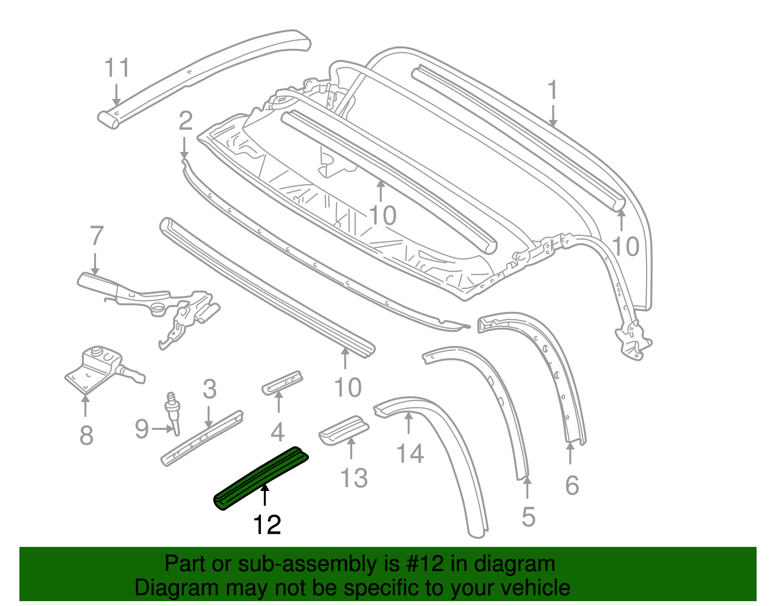 Genuine BMW 54-31-8-397-657 | Window Guide | FREE Shipping on Most ...