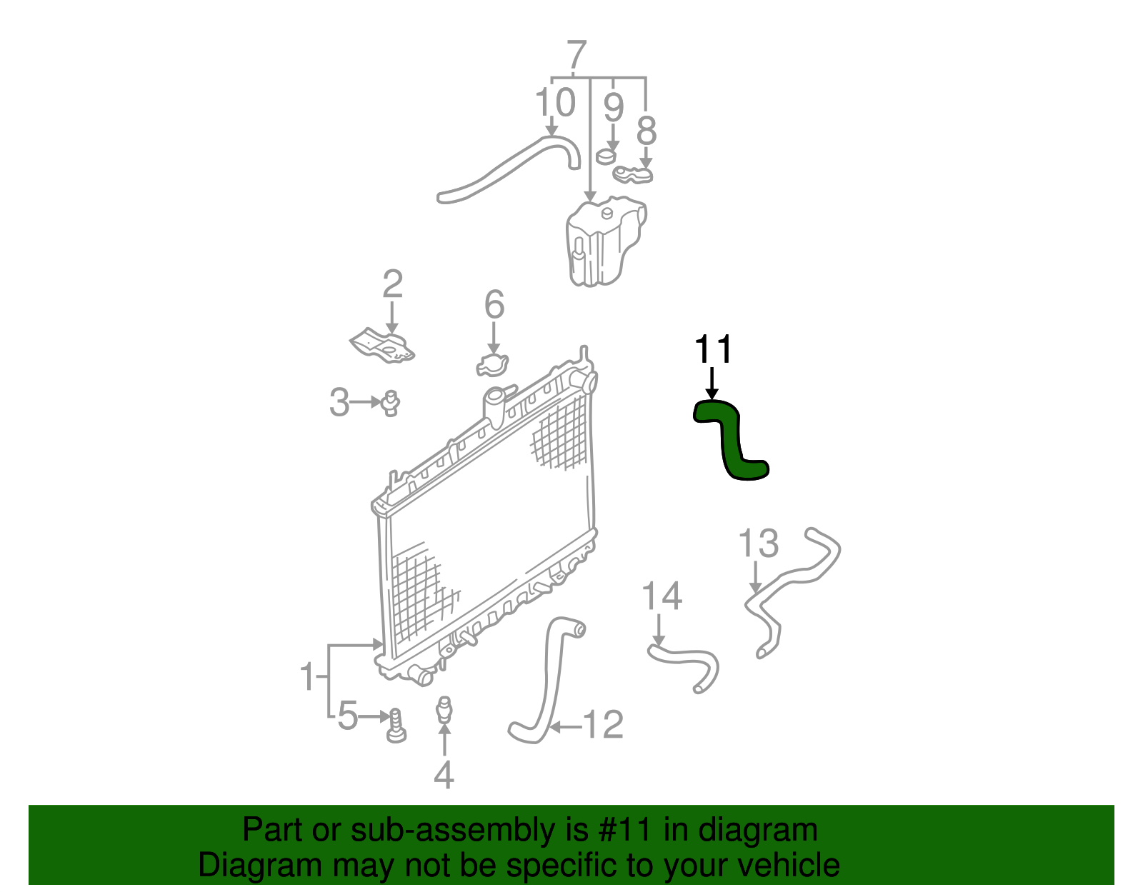 215018J100 - Nissan Upper Hose 2002-2006 Nissan | Performance Auto Parts