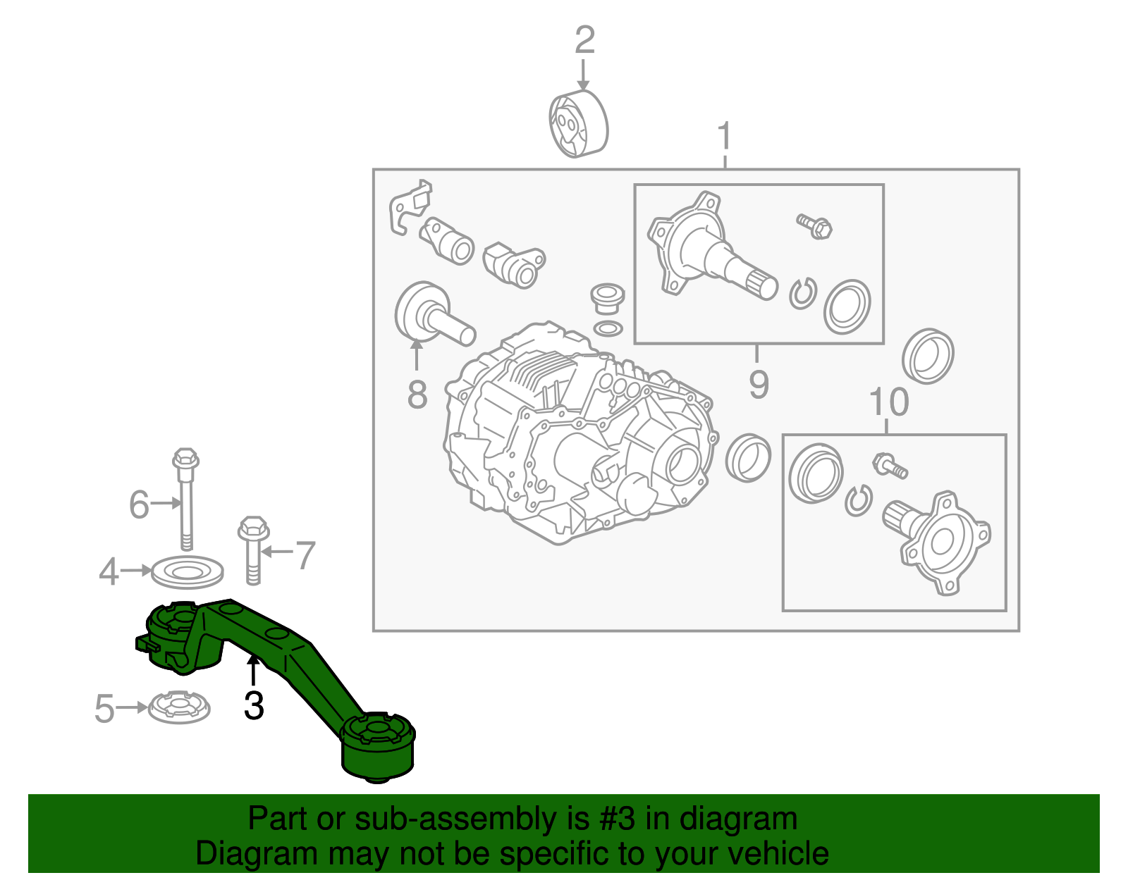 2006-2010 Toyota Highlander Differential Mount 52380-48050 | Desert Toyota of Tucson Parts