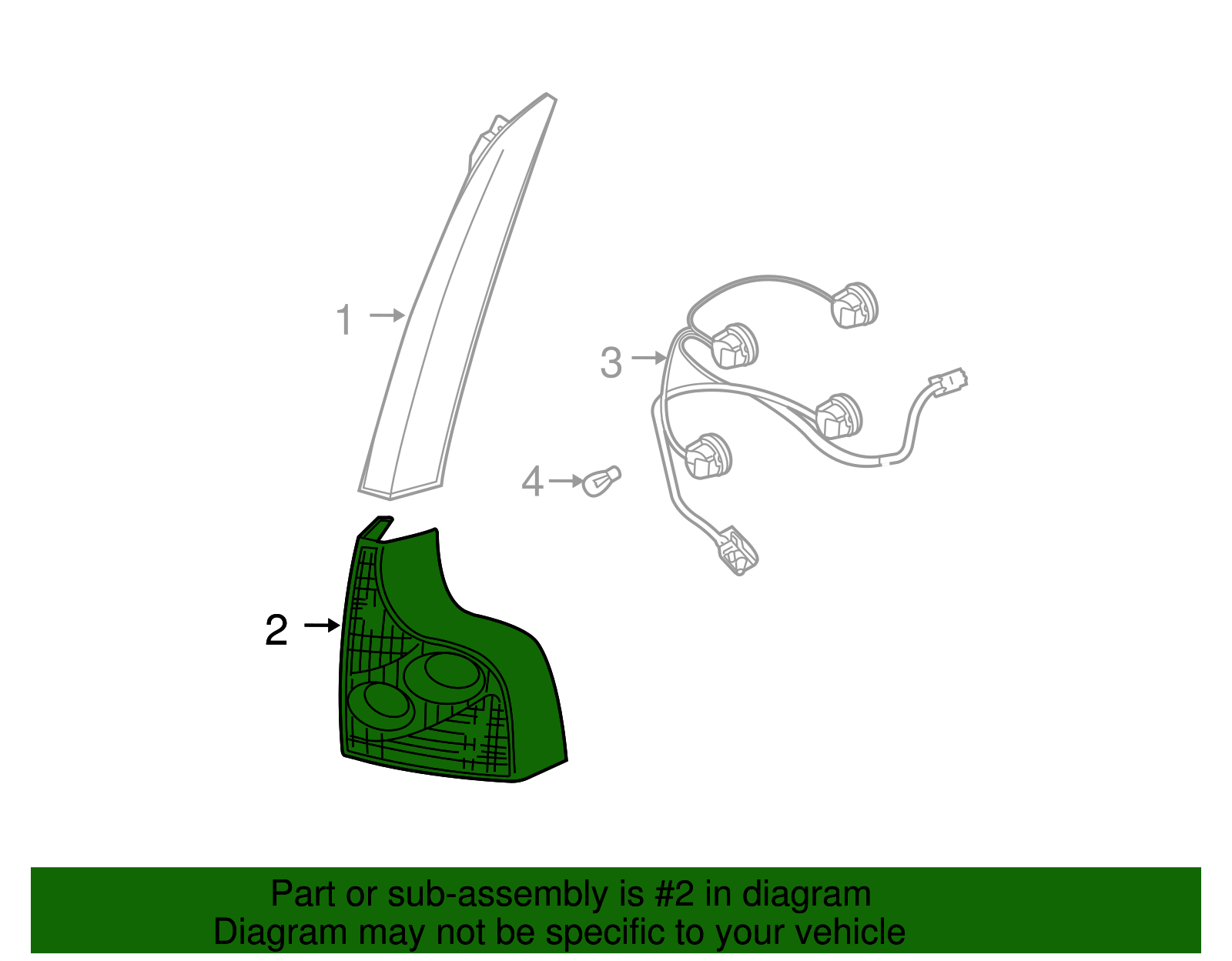 2013-2014 Volvo XC90 Tail Lamp 31335507 | TascaParts.com