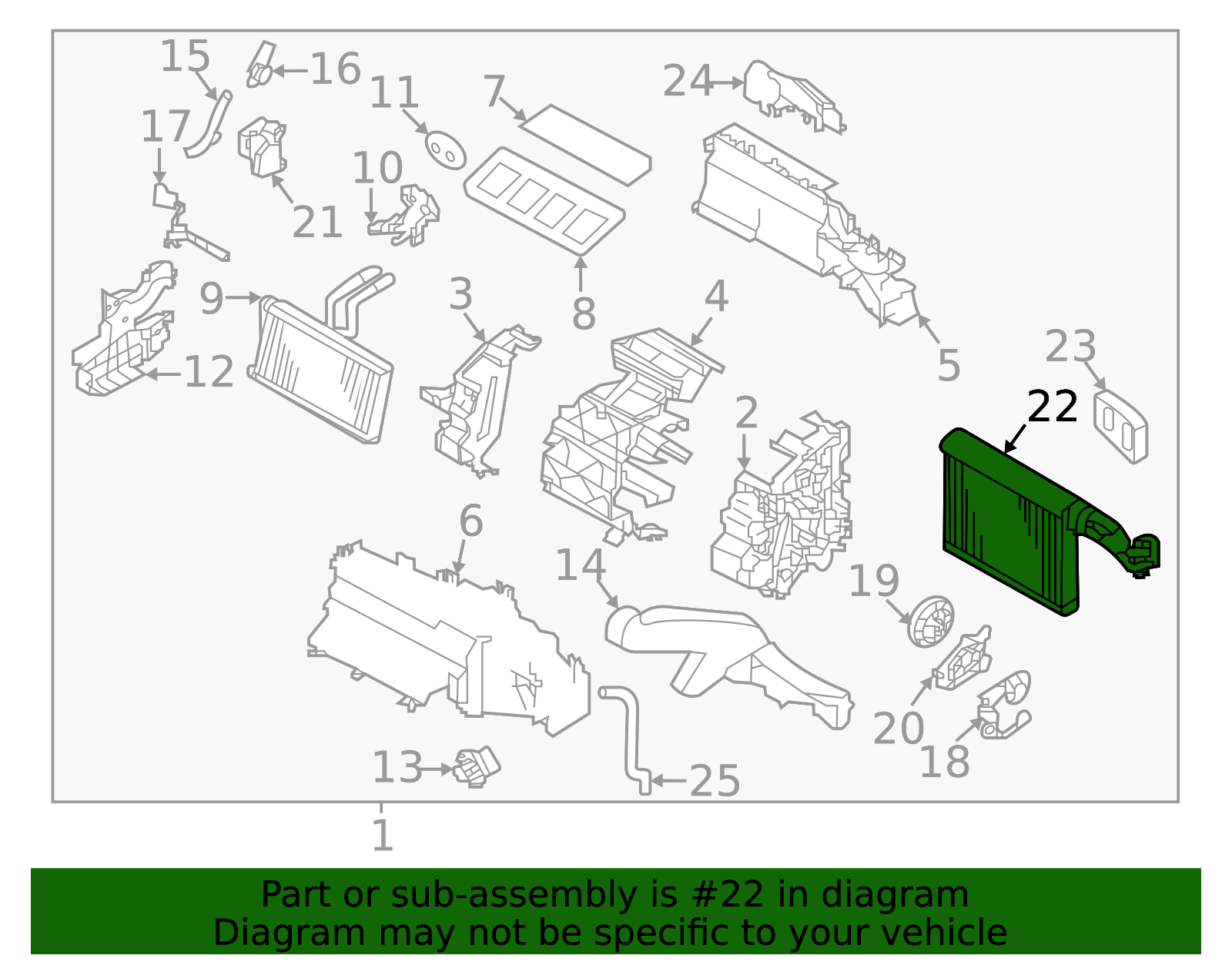 73523FL570 - Evaporator Assembly 2021-2023 Subaru Crosstrek | Subaru ...