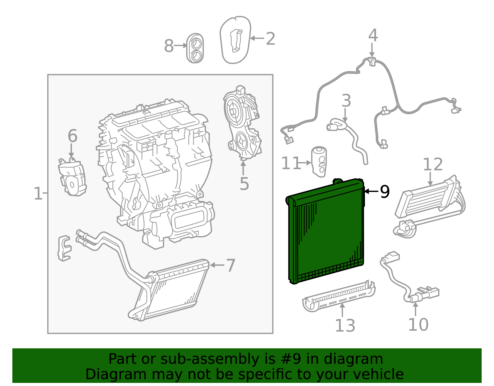88501-0E150 - Evaporator Core 2016-2019 Toyota Highlander | Norm Reeves ...