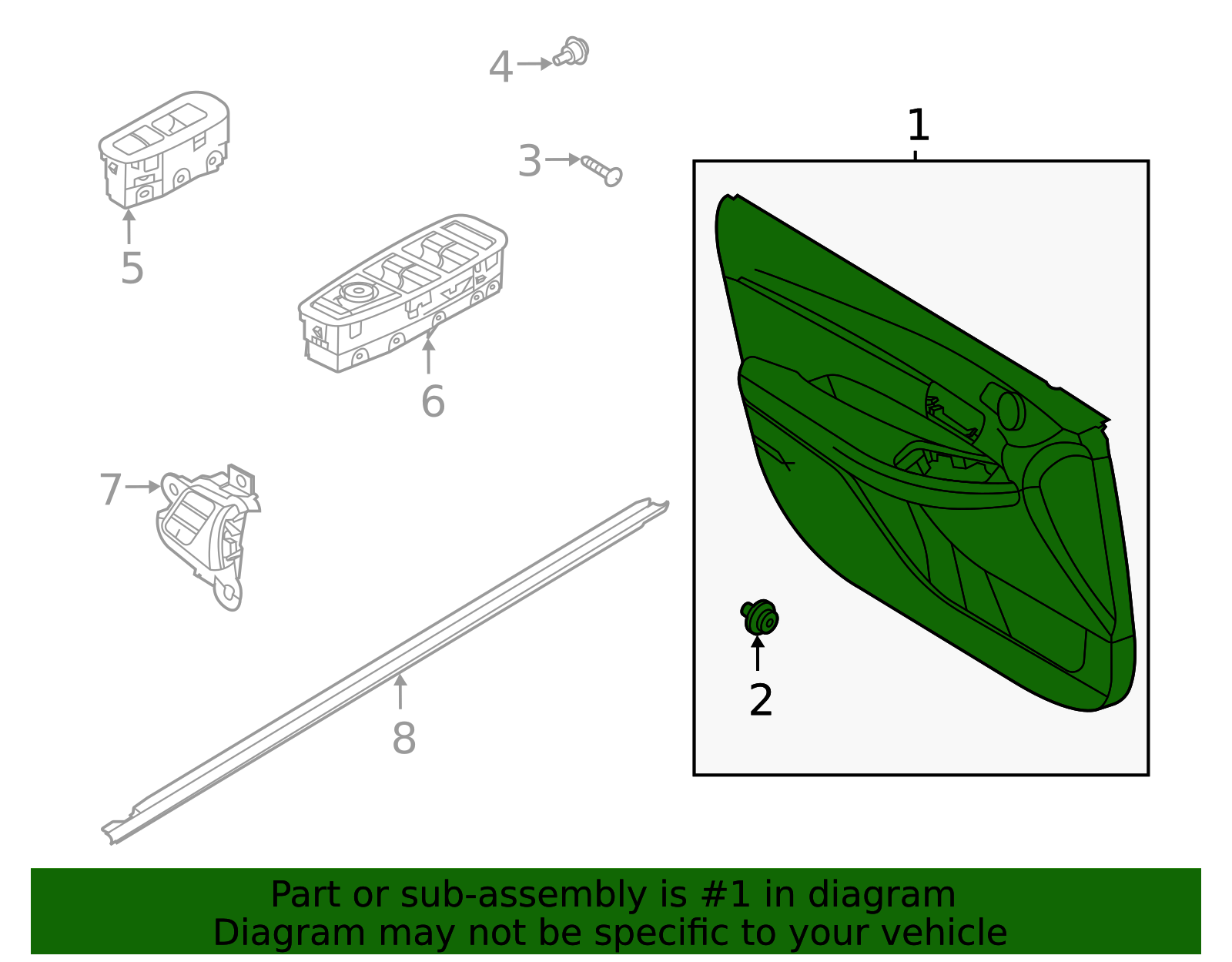 Hyundai - 82306-L0000-NNB - Door Trim Panel - 2020-2022 Hyundai Sonata ...