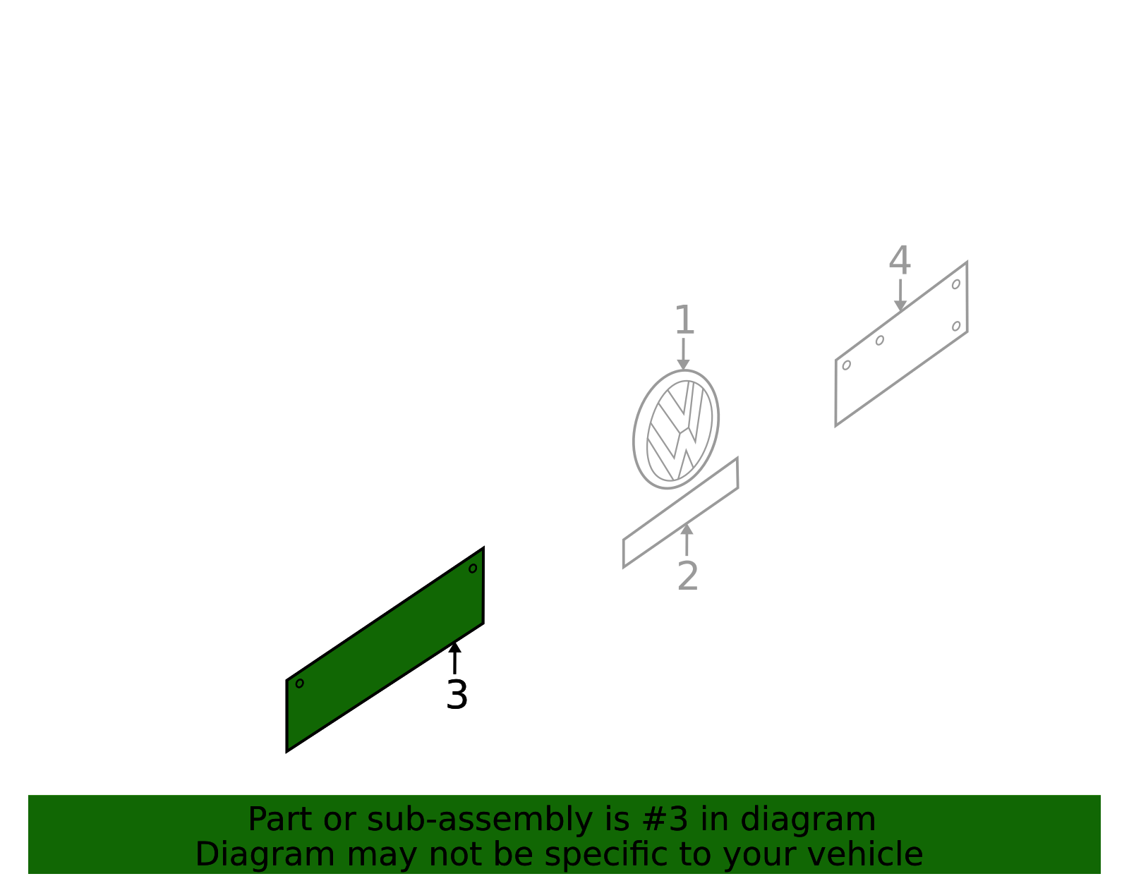 2022-2024 Volkswagen Taos Nameplate 2GJ-853-687-A-2ZZ | VW Direct Auto ...