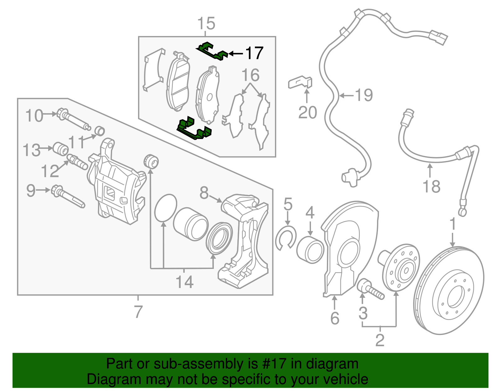 2001-2024 Mitsubishi Brake Pads Clip MR527673 | Mitsubishi Parts ...