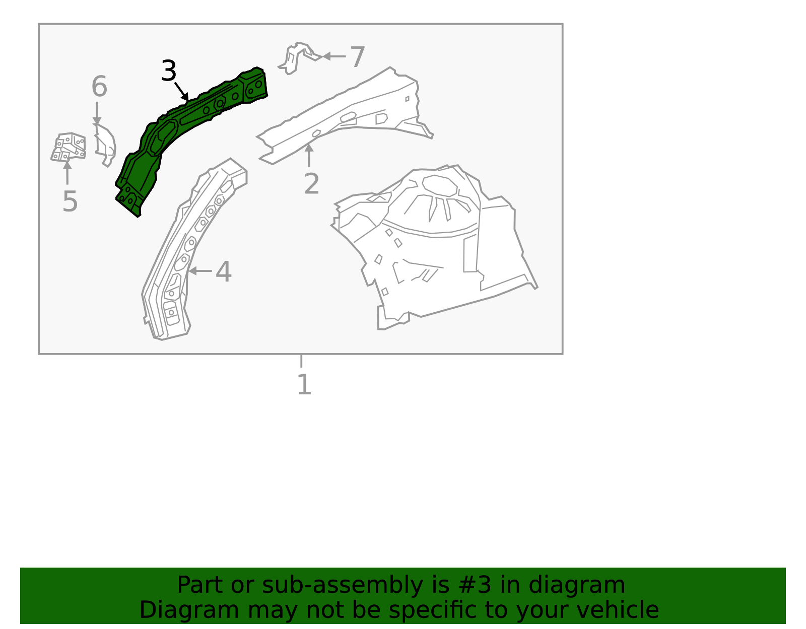 2018-2025 Toyota Rail Reinforced 53734-06150 | Toyota Parts Center