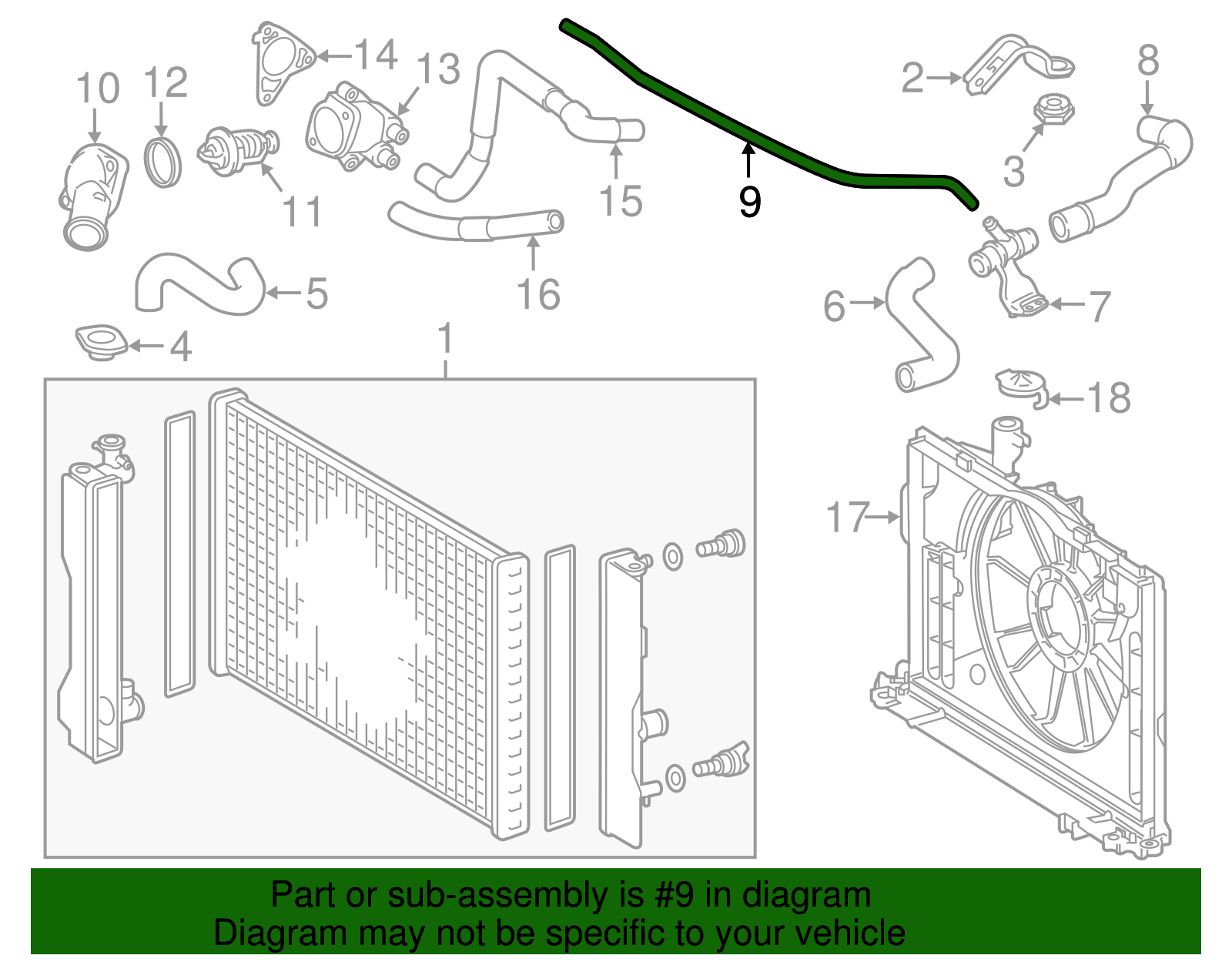 2009-2017 Toyota By-Pass Hose 16261-0T020 | Elmhurst Toyota Parts