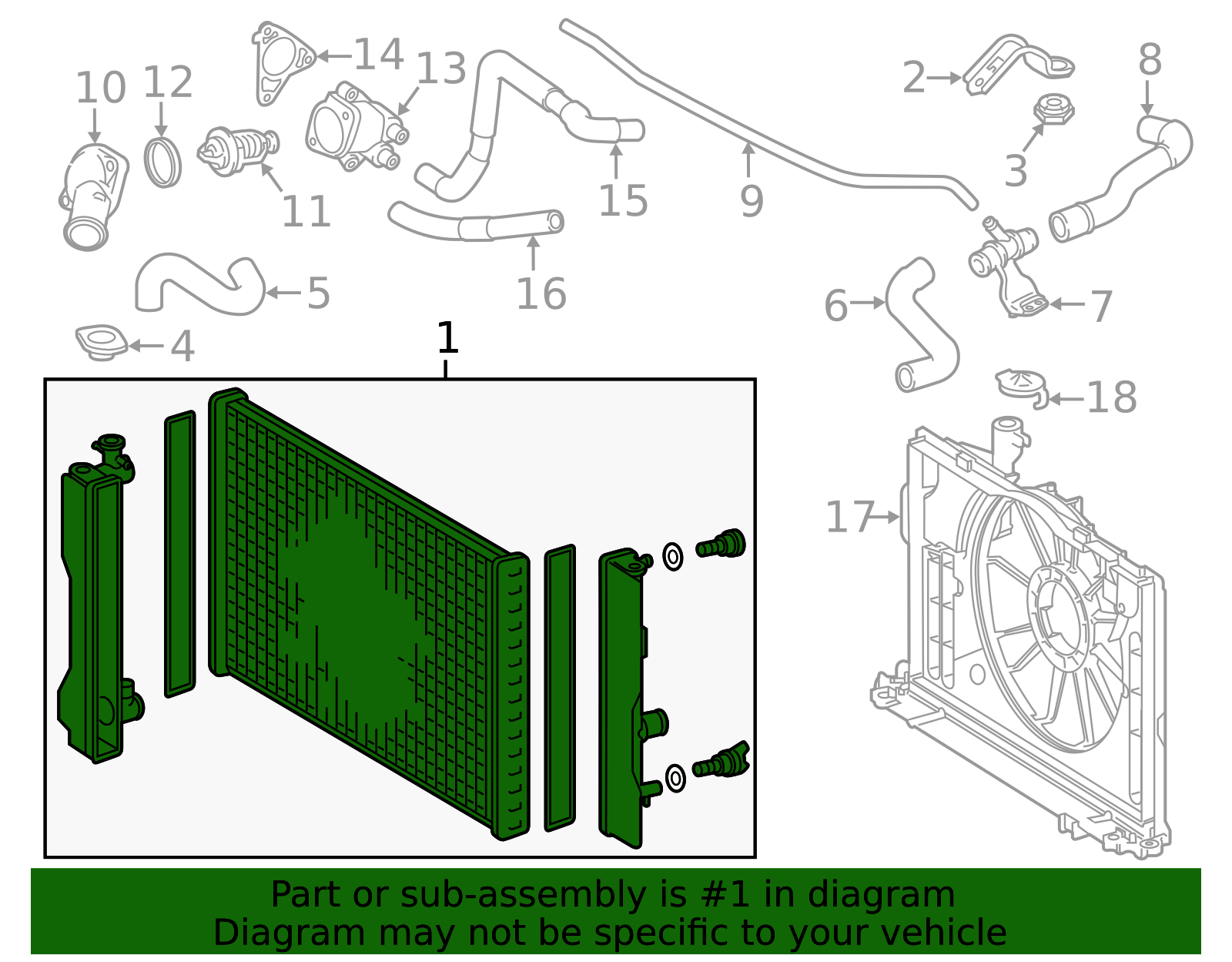 Radiator - OEM Engine Cooling Core for Toyota | AutoNation Parts