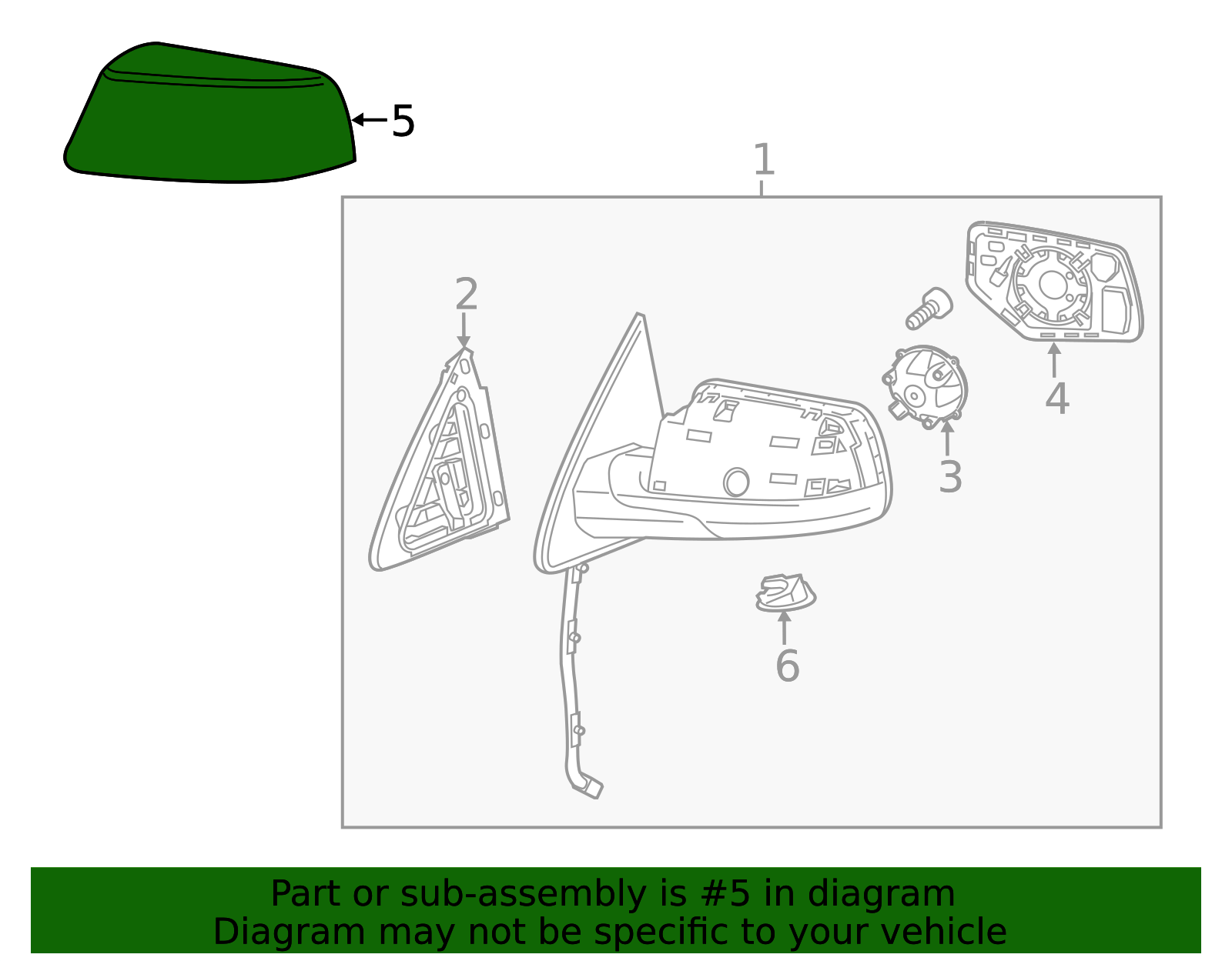 2015-2020 GM Outside Upper Rear View Mirror Housing Cover in Chrome ...