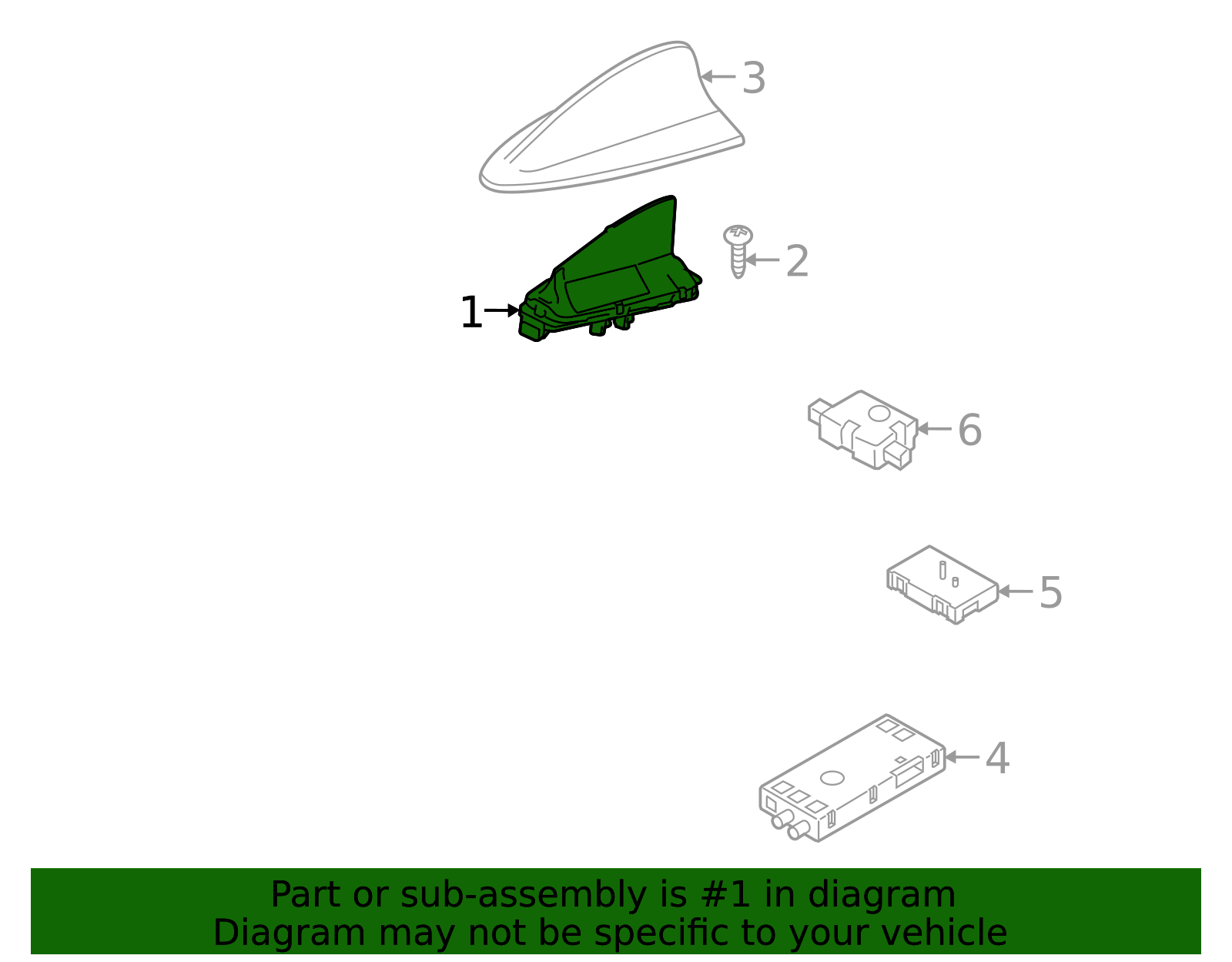 65206826327 - 2019-2025 BMW Antenna Assembly (65-20-6-826-327) | BMW of ...