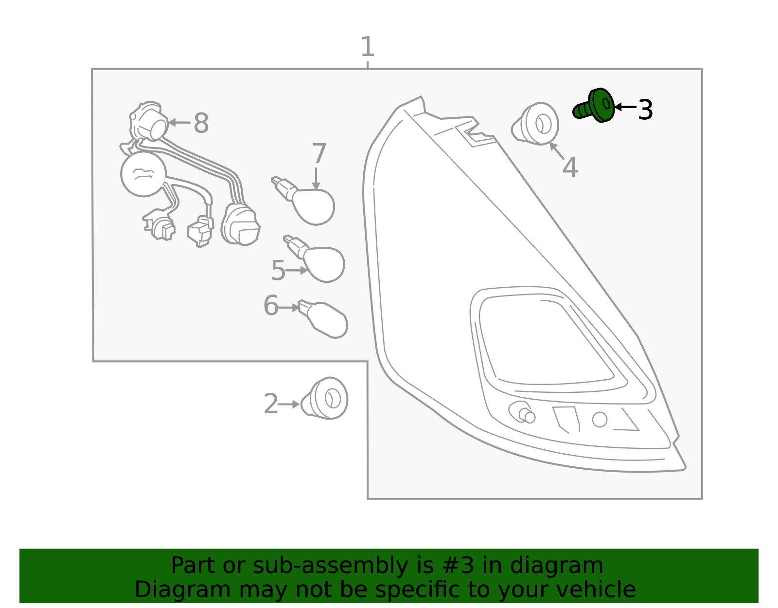2011-2019 Ford Fiesta Tail Lamp Assembly Screw -W713090-S307 ...