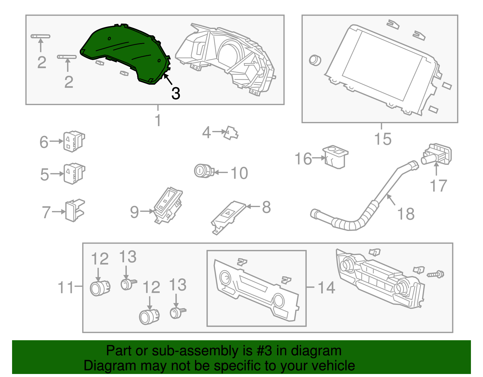 78156-TLA-A01 - Cluster Lens 2017-2022 Honda CR-V | Honda Parts Online