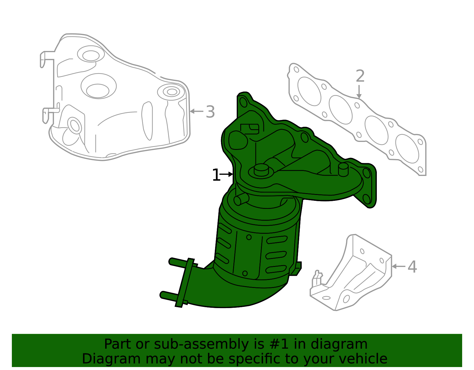2015-2019 Hyundai Sonata Catalytic Converter 28510-2GAV0 | OEM Parts Online