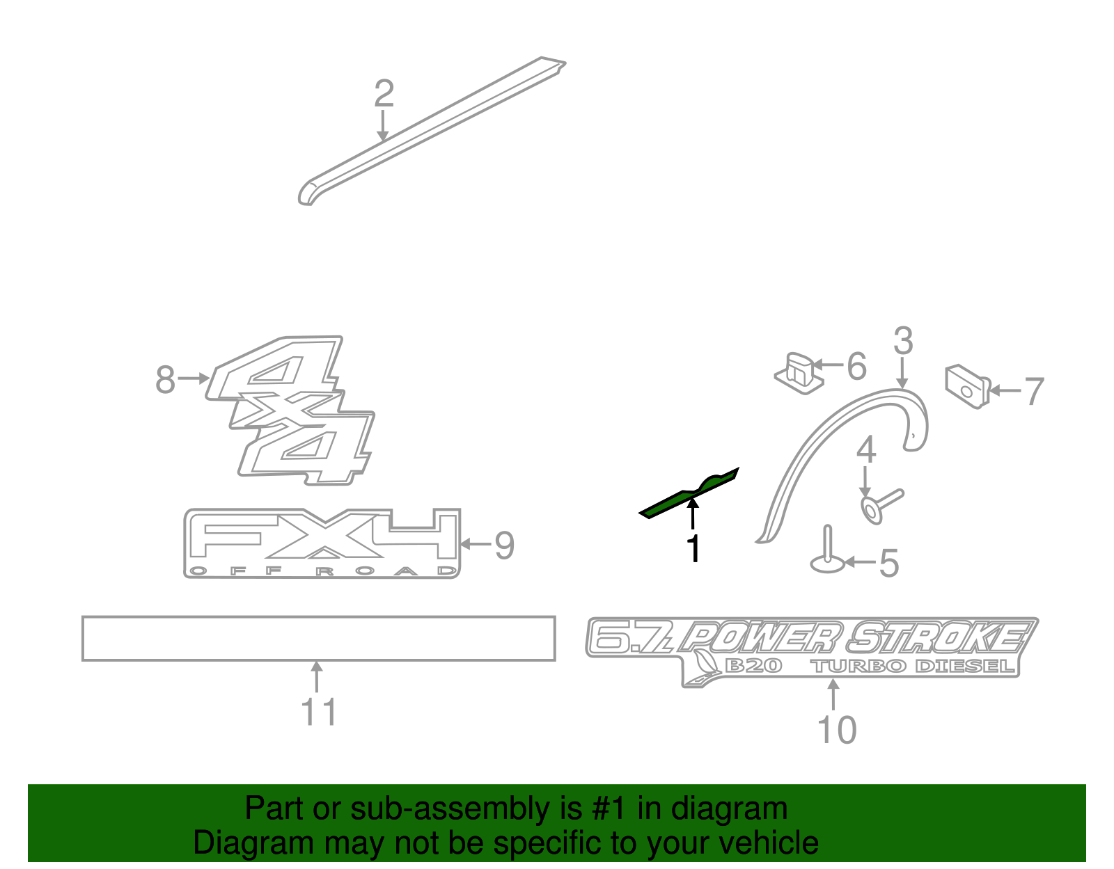 Genuine OEM Ford Part - Stone Guard CC3Z-99292A23-AA | Genuine OEM Ford ...