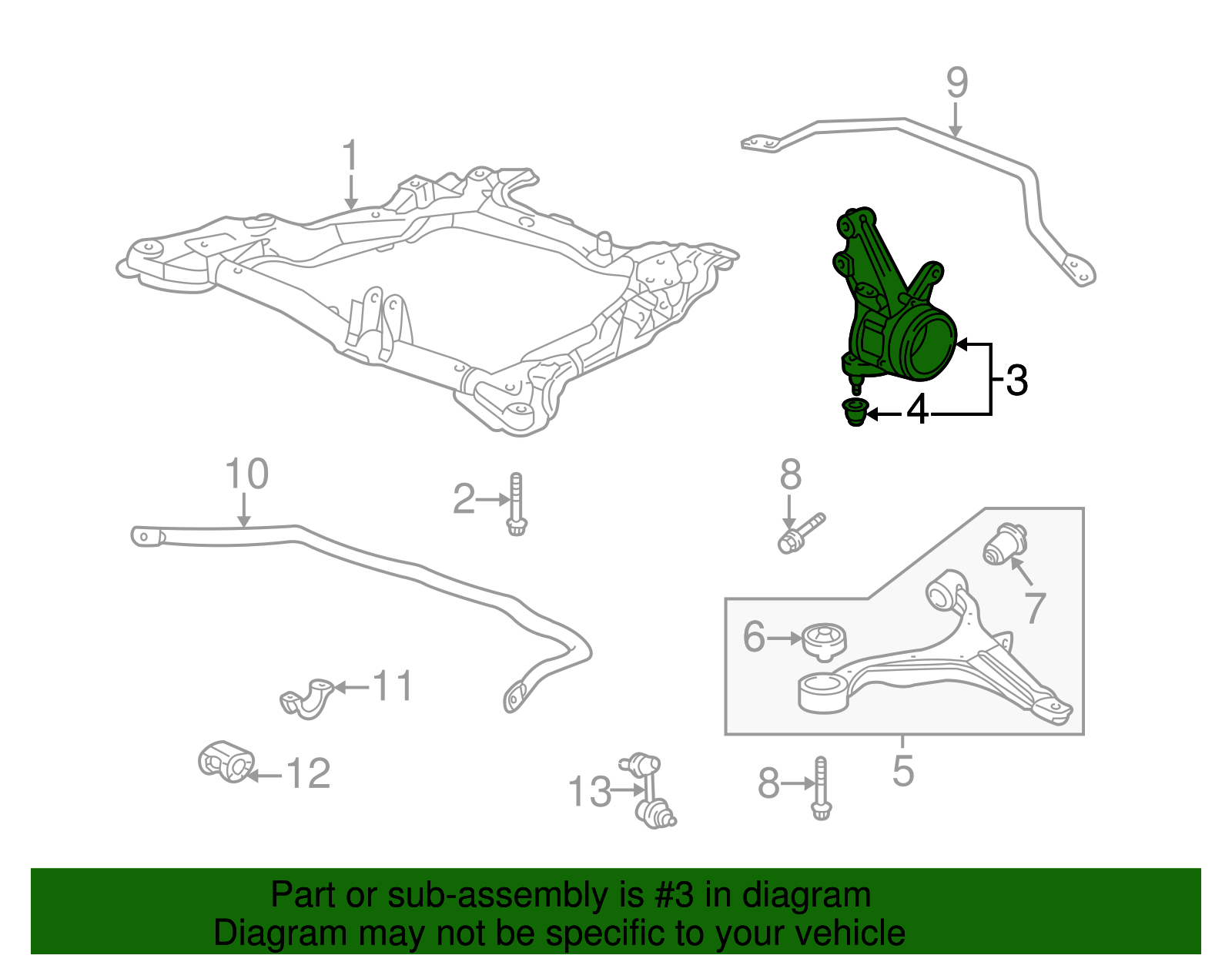 51215-S9A-020 - Knuckle 2002-2005 Honda | Honda Parts Online