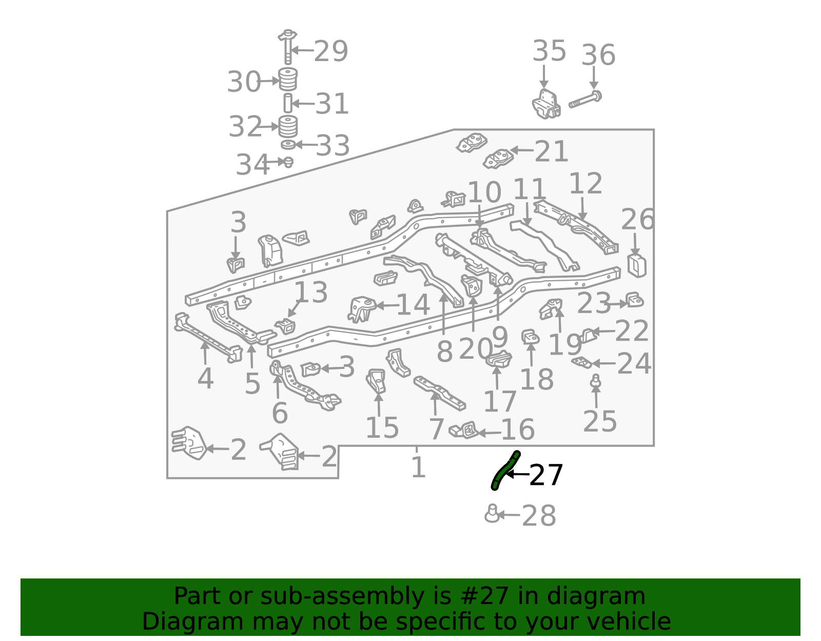 51226-35070 - High-Quality Frame Crossmember Bracket for 2003-2009 ...