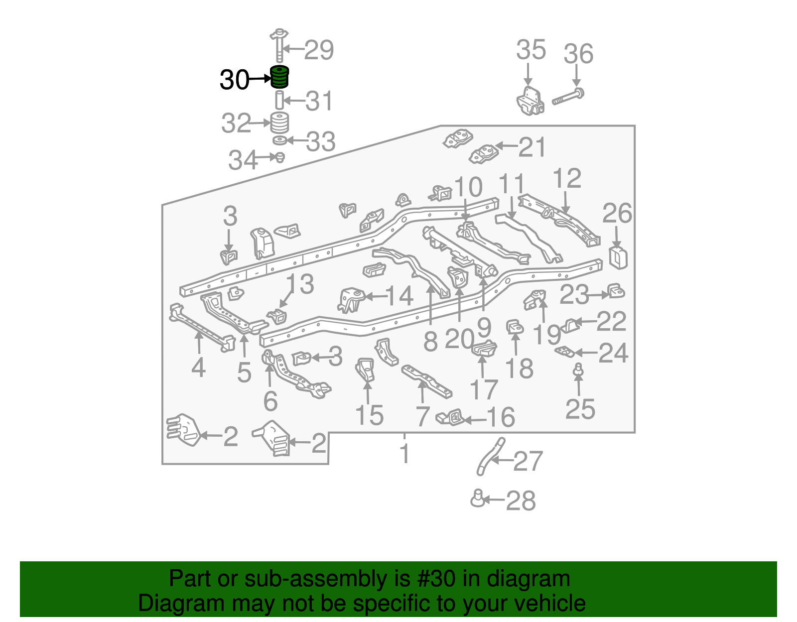 52207-35050 - Bracket Upper Bushing 2003-2014 Toyota | Toyota San Diego ...