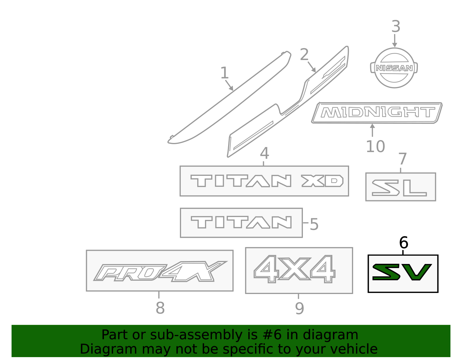 90896-EZ00A - Nameplate 2016-2024 Nissan | Official Nissan Parts Store