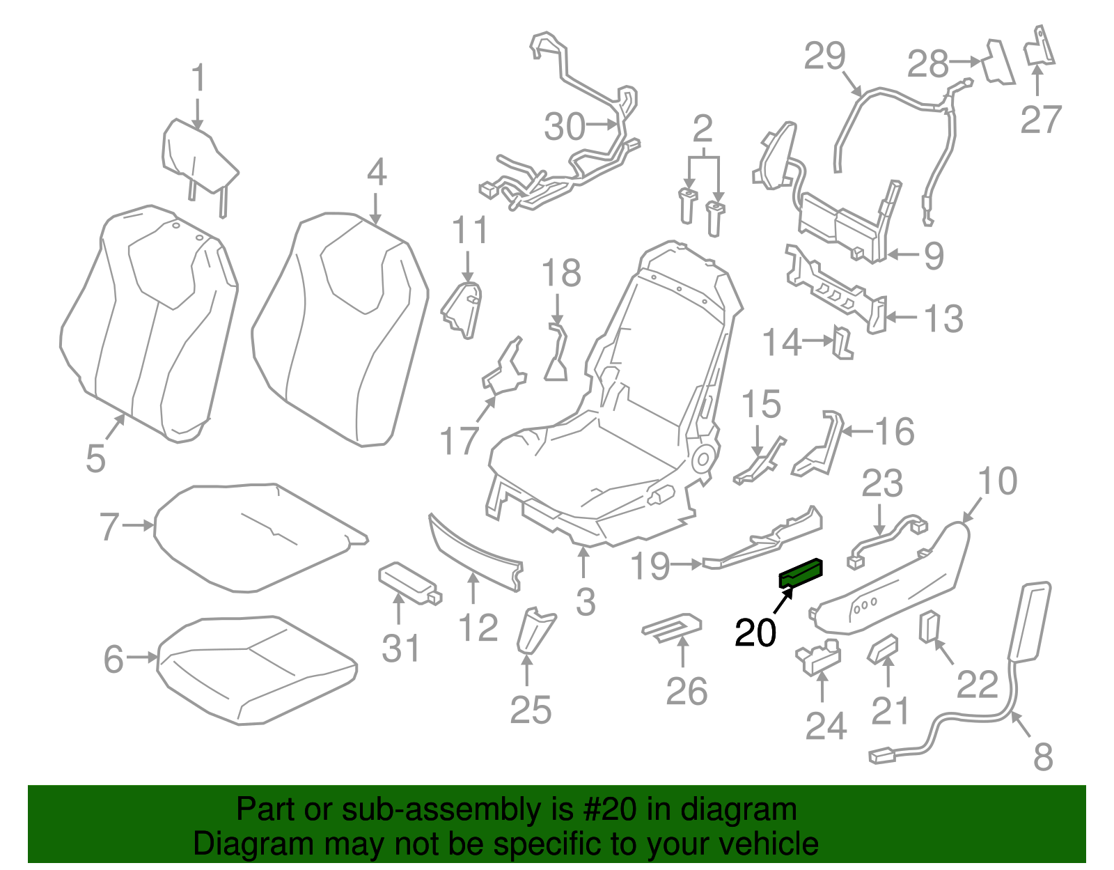 87066-4HA0A - Seat Switch 2014-2020 Infiniti | Official INFINITI Parts ...
