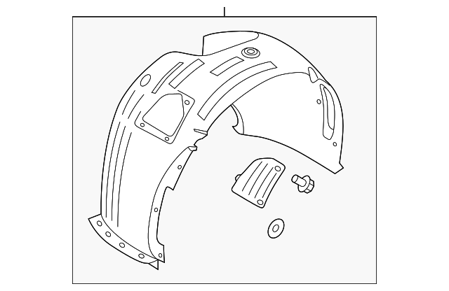 86811-J5000 - Fender Liner 2018-2023 Kia Stinger | Kia.Parts Store
