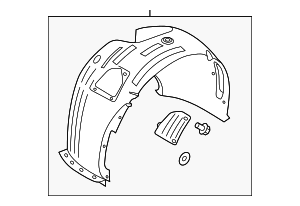 86811-J5000 - Fender Liner 2018-2023 Kia Stinger | Kia.Parts Store