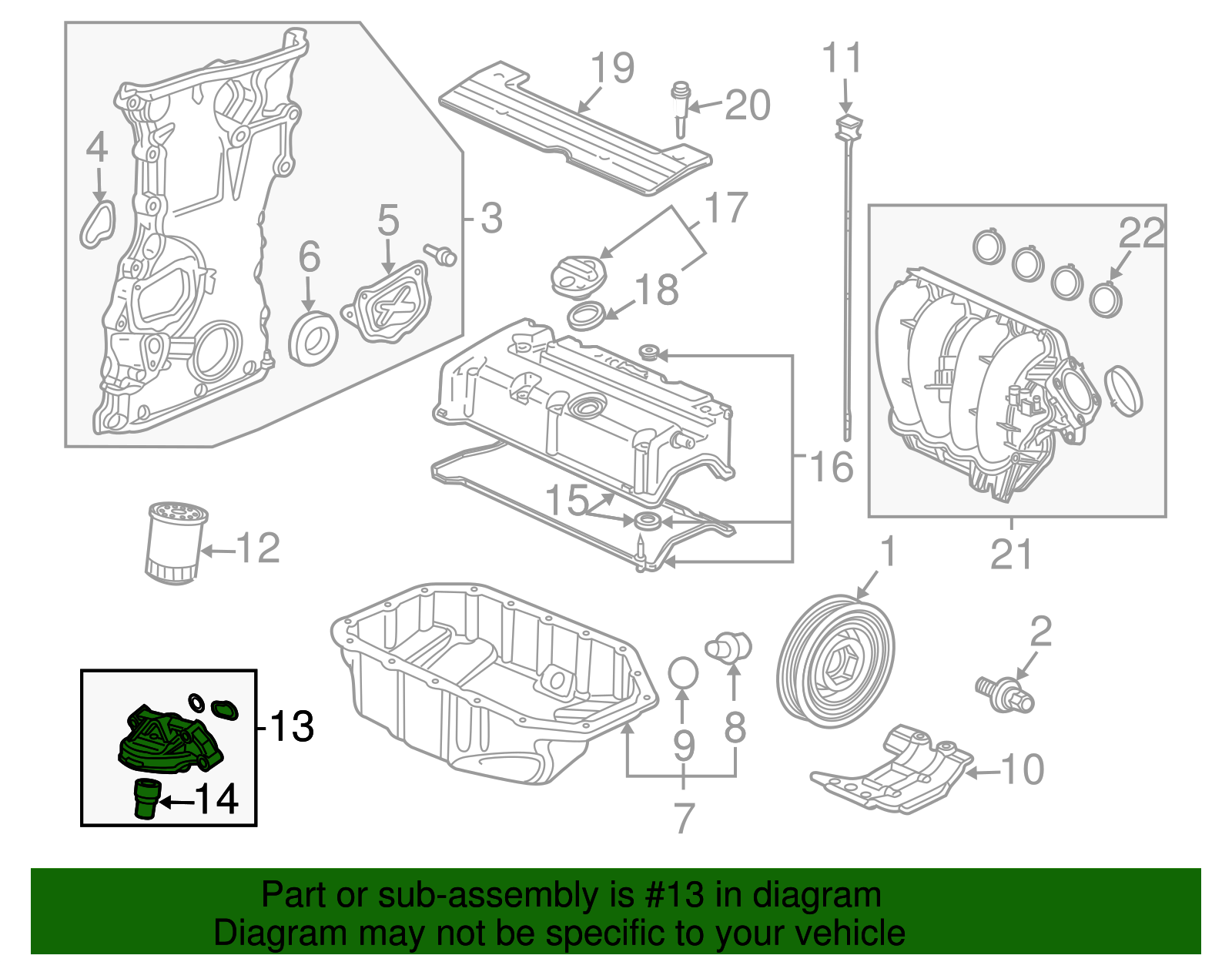 15310-R40-A00 - 2008-2015 Honda - Base Oil Filter | Genuine Honda Parts