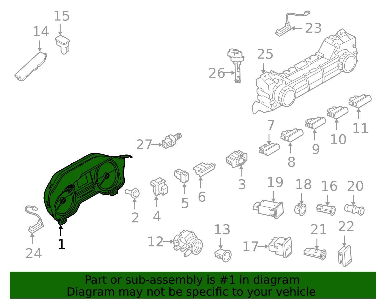 2021-2023 Ford F-150 | Cluster Assembly | ML3Z-10849-Y | Walls' Ford Parts