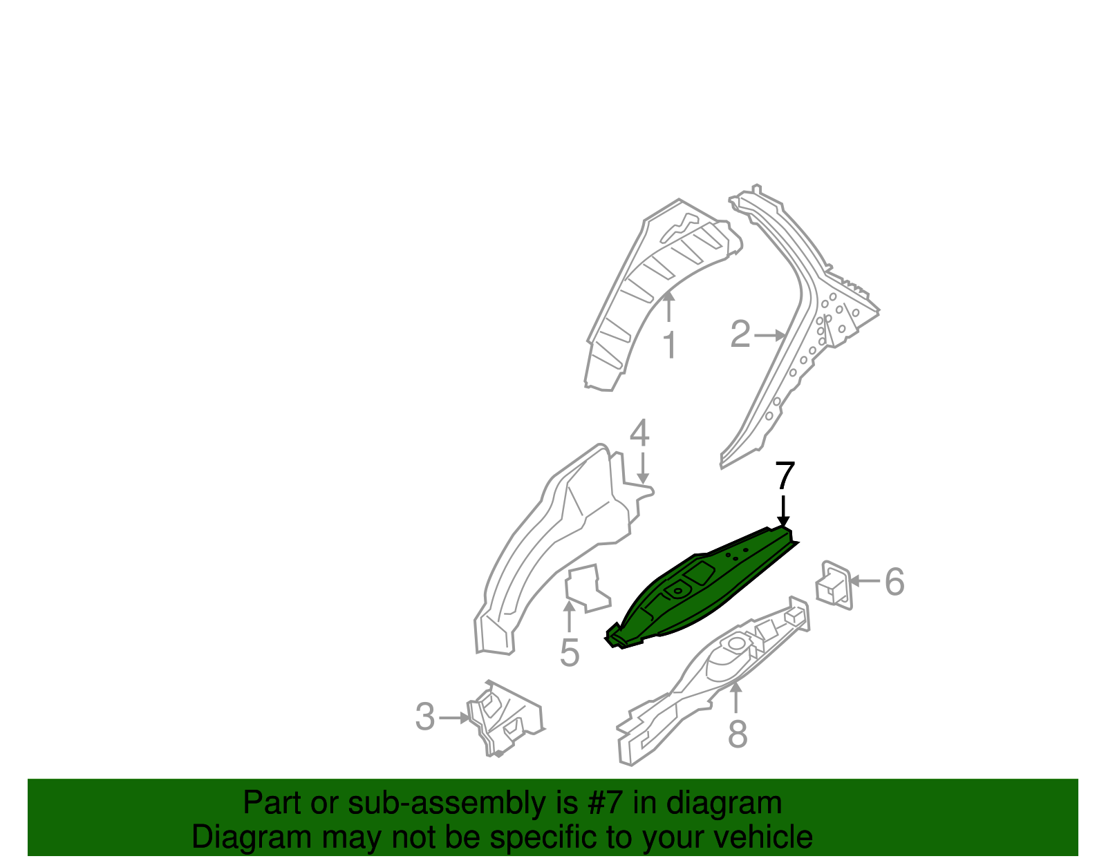 41117174299 - 2007-2019 BMW Side Member (41-11-7-174-299) | BMW of ...