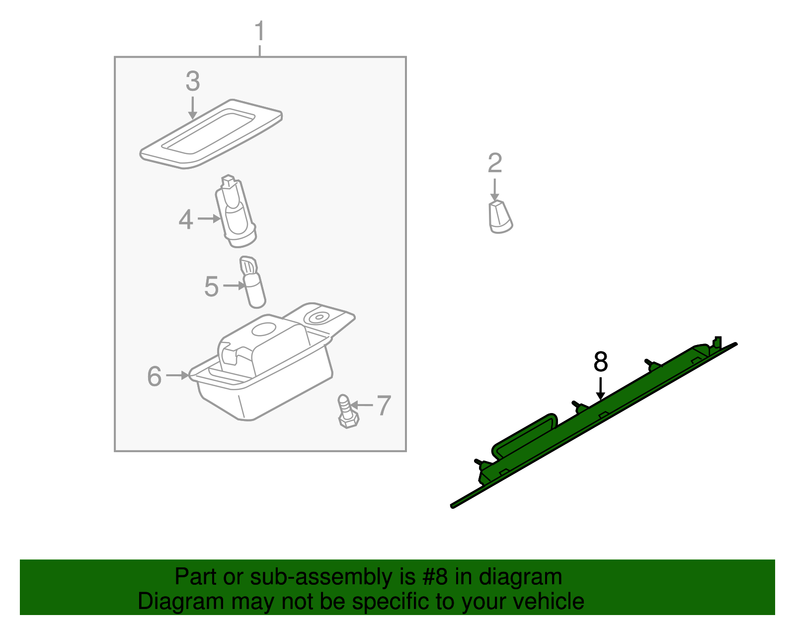 2008-2017 Infiniti High Mount Lamp 26590-1BA0A | Faulkner Infiniti of ...