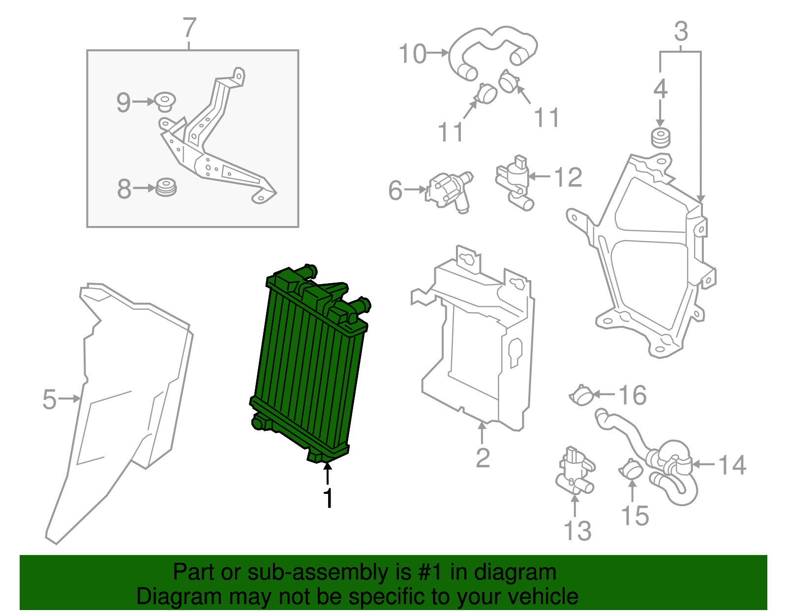2010-2018 Audi Auxiliary Radiator 8K0-121-212-B | Audi USA Parts