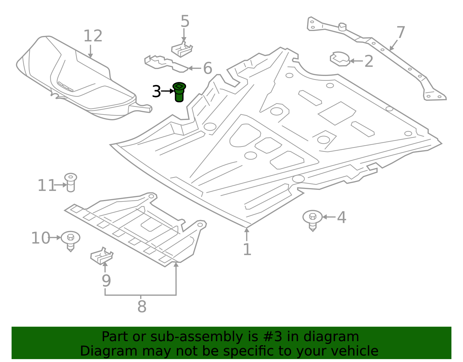 7147311614 - Under Cover Rivet 2012-2023 BMW | Motor City BMW Parts