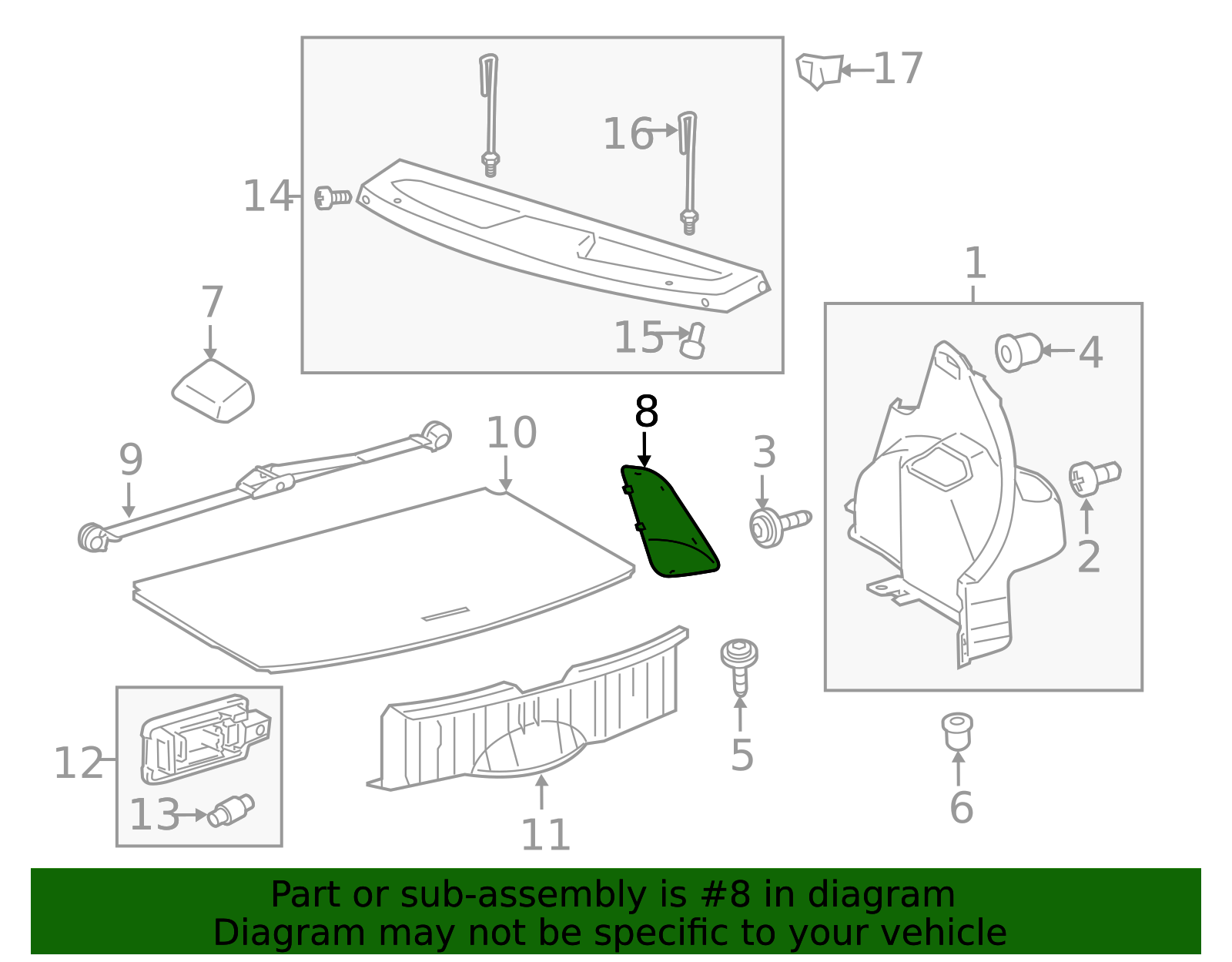 64746-0D050-C1 - High-Quality Tail Light Access Cover for 2014-2018 ...