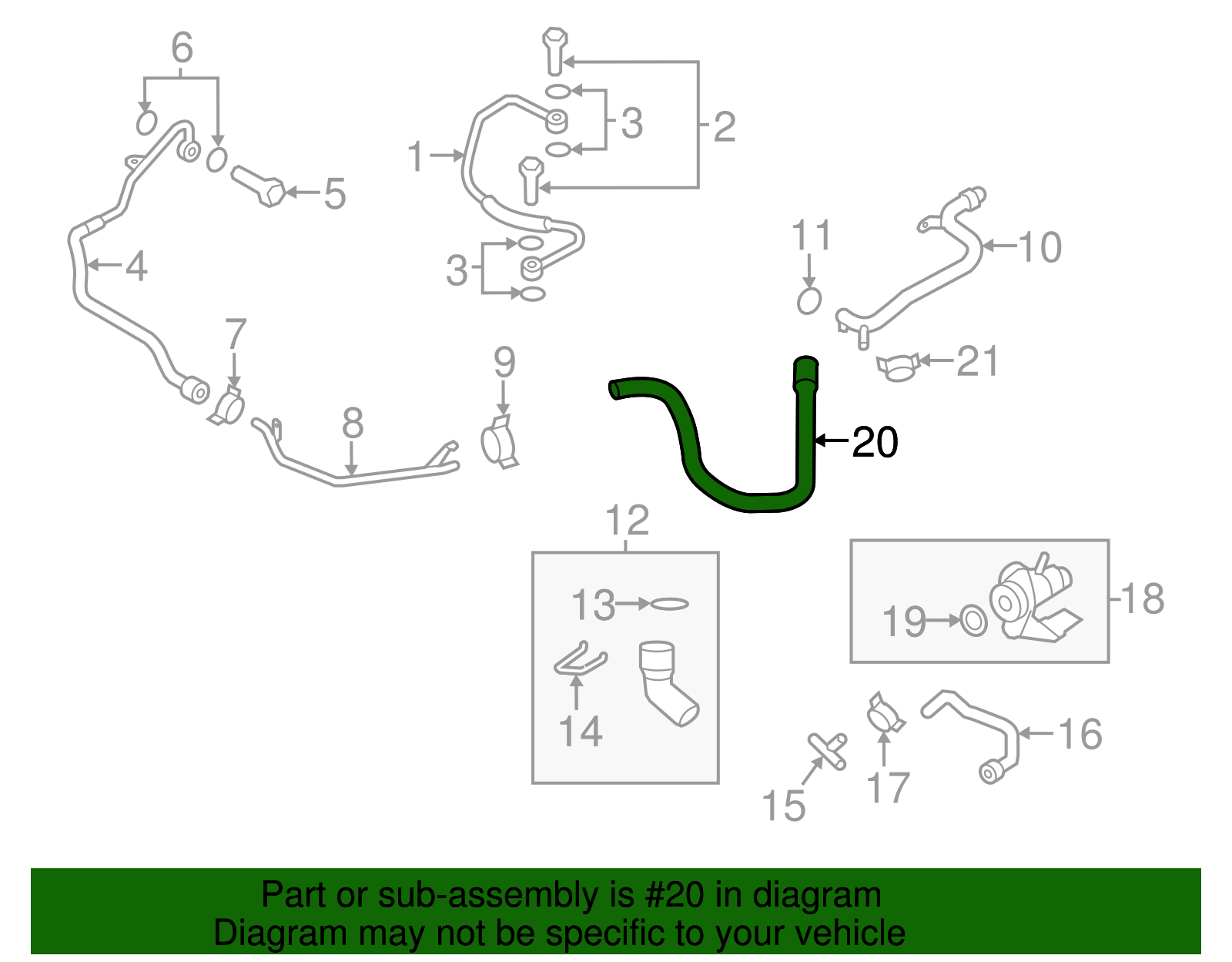 2009-2012 Audi HVAC Heater Hose 8K1-819-371-AB | OEM Parts Online