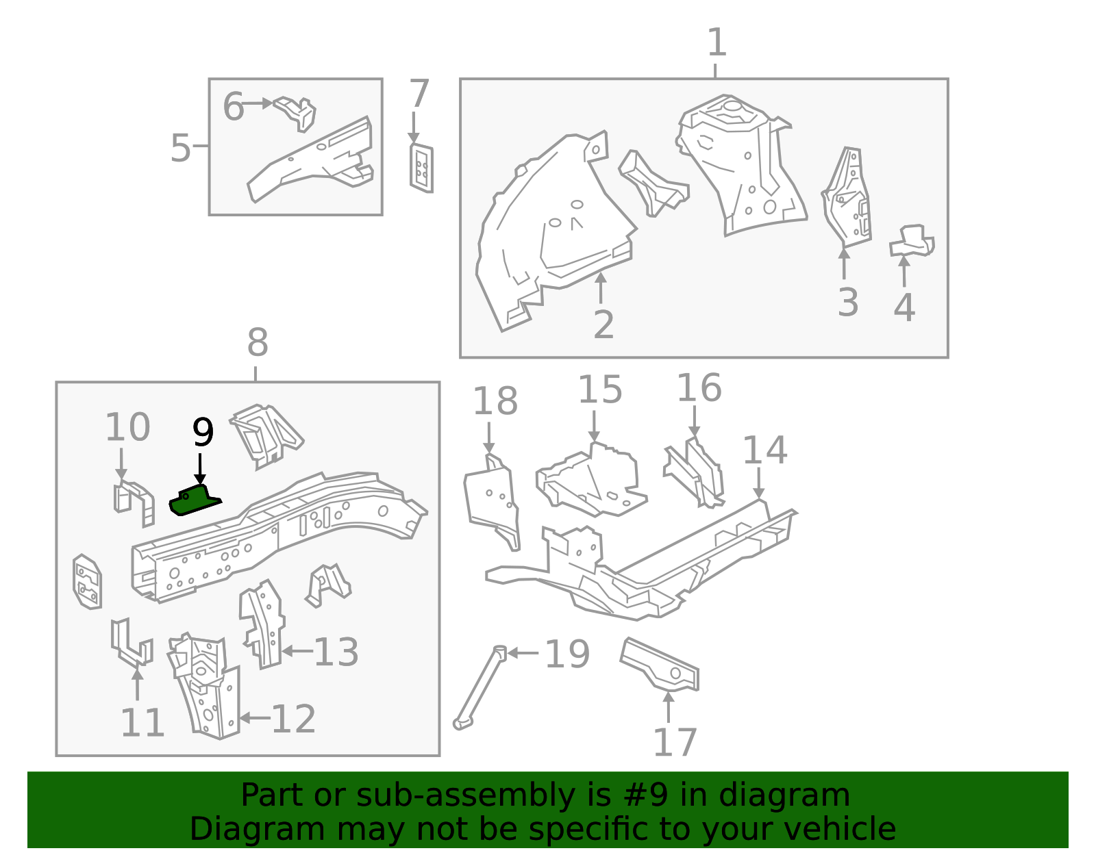 2019-2025 GM Front Rail Bracket 23342031 | Shop Matick Buick GMC