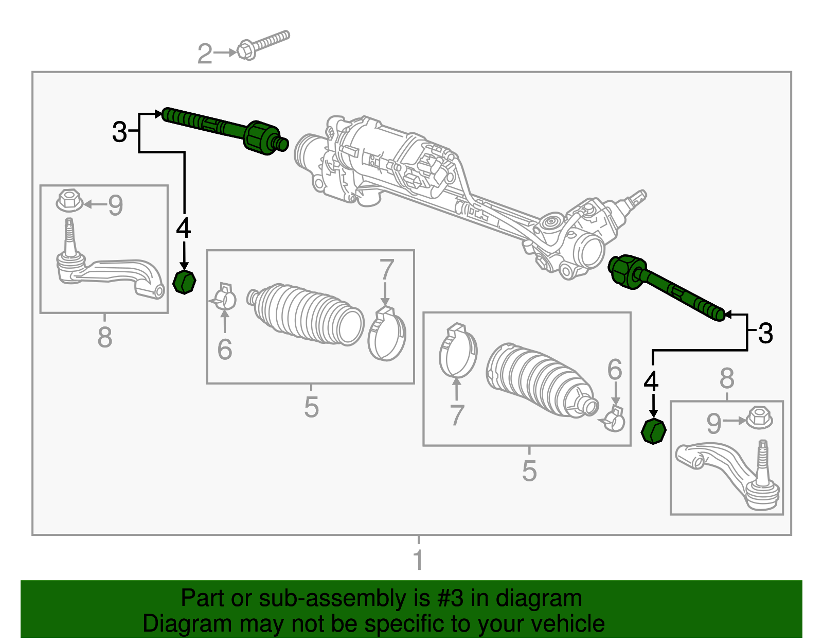 2014-2019 Chevrolet Corvette Steering Linkage Inner Tie Rod Kit ...