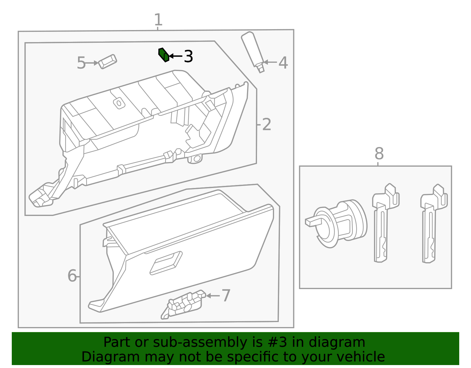 2018-2025 Toyota Glove Box Assembly Cushion 55557-52030 | Toyota Parts ...
