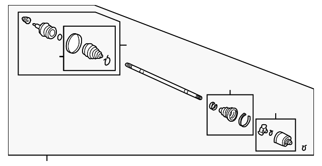 44305-SJC-A01 - 2006-2008 Honda Ridgeline - Drive Shaft Assembly R | Genuine Honda Parts