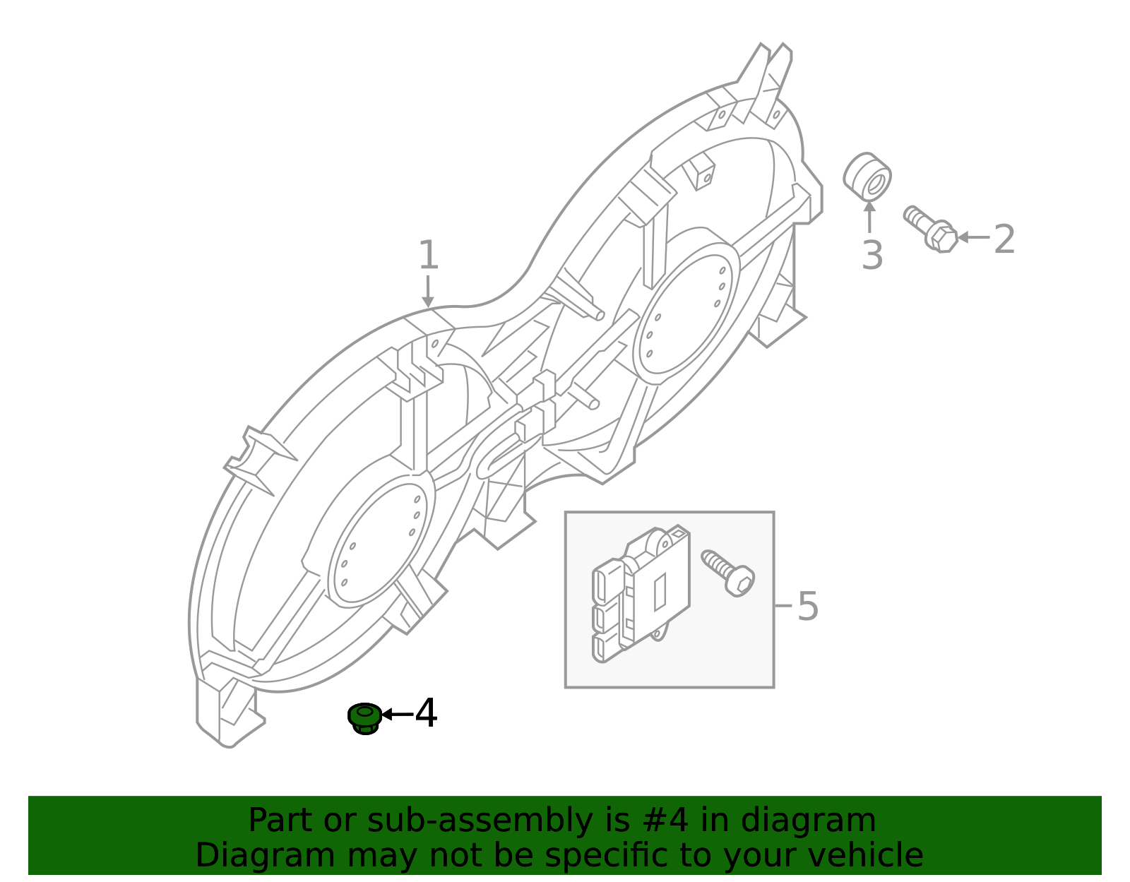 64835-3JA1A - Fan Assembly Lower Insulator 2013-2020 Nissan Pathfinder ...
