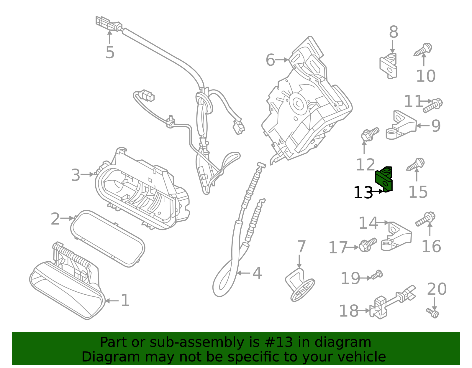 2021-2024 Volkswagen ID.4 Lower Hinge 11A-831-405-B | VW Direct Auto Parts