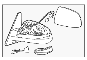 87910-35C20 - Mirror Assembly 2021-2022 Toyota 4Runner | Longo Toyota Parts