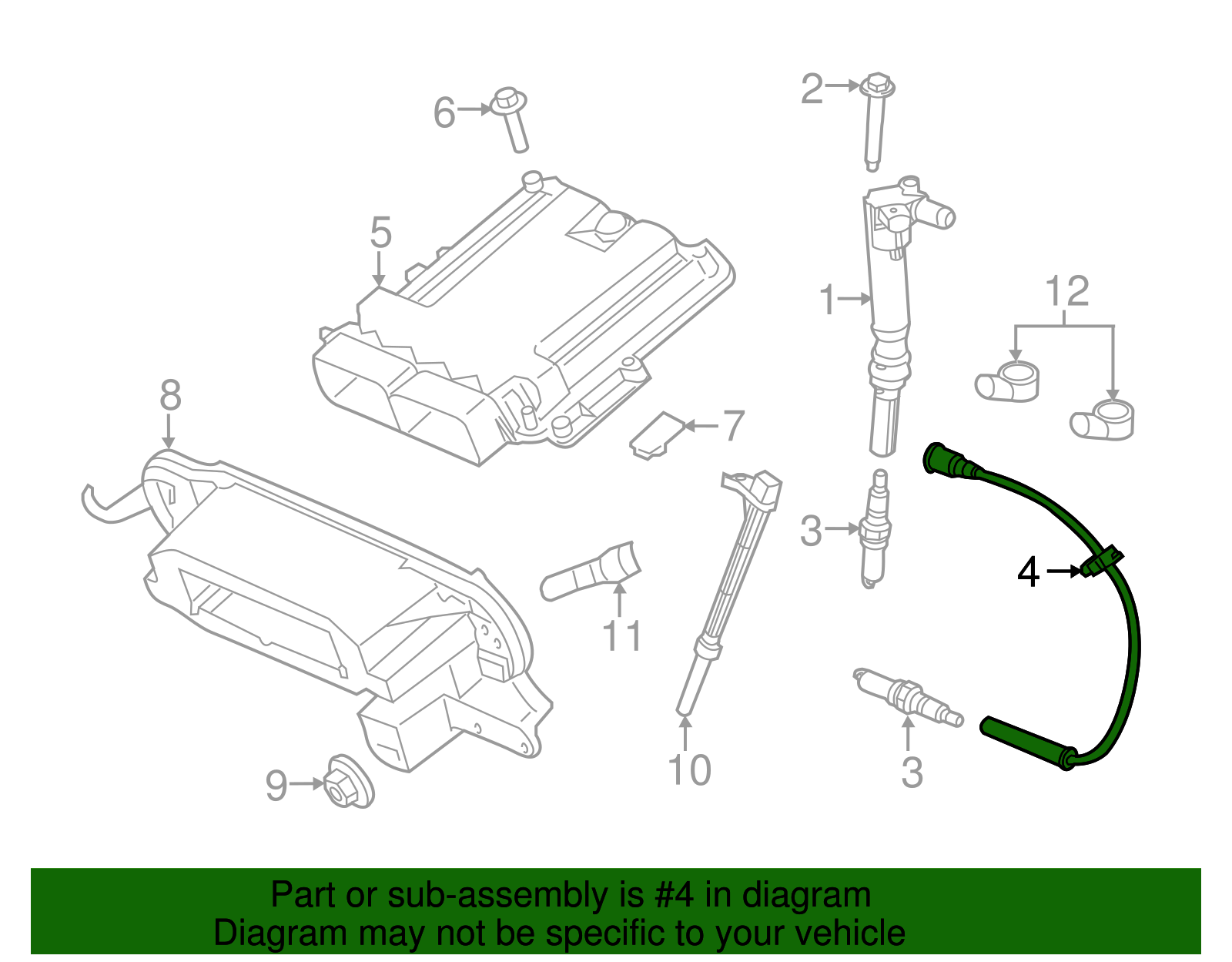 2017-2022 Ford Motorcraft™ Spark Plug Wire WR-6159 | OEM Parts Online