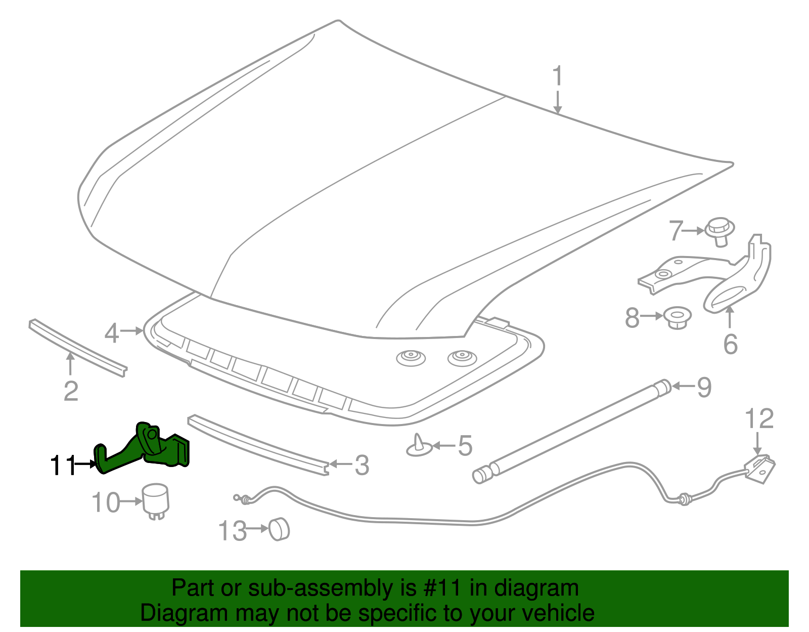 2019-2022 Chevrolet Colorado Hood Primary and Secondary Latch 84690970 ...