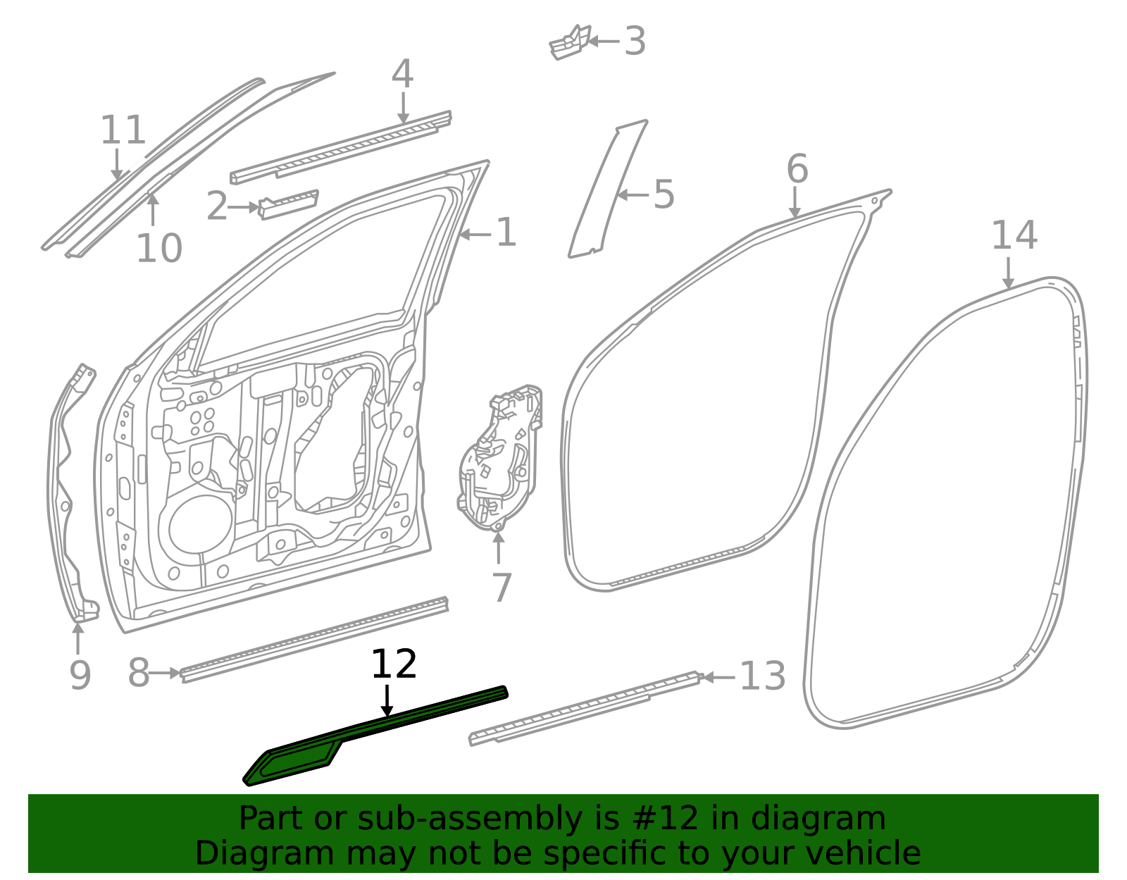 2023-2024 Toyota Sequoia Body Side Molding 75072-AN020 | Toyota Parts ...