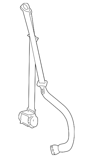 19260329 - Ebony Rear Passenger Side Seat Belt with Retractor GM 2007 ...